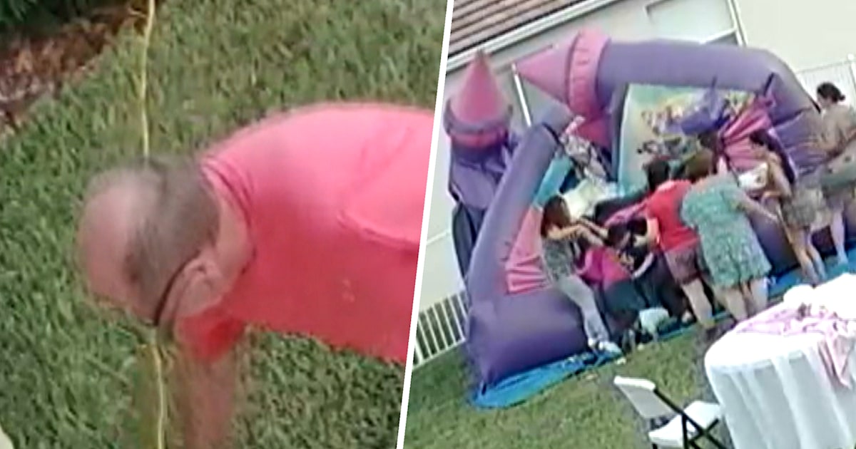 Family 'appalled' at neighbor who unplugged bounce house, trapping ...
