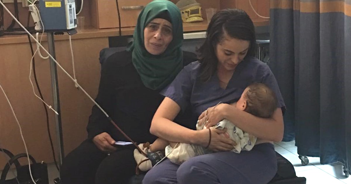 Israeli nurse breastfeeds Palestinian baby after mom hurt in accident