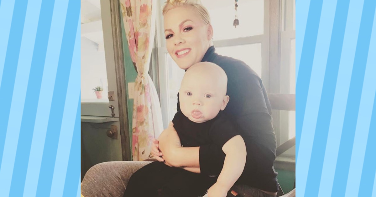 Pink shares adorable new photos of her baby boy, Jameson