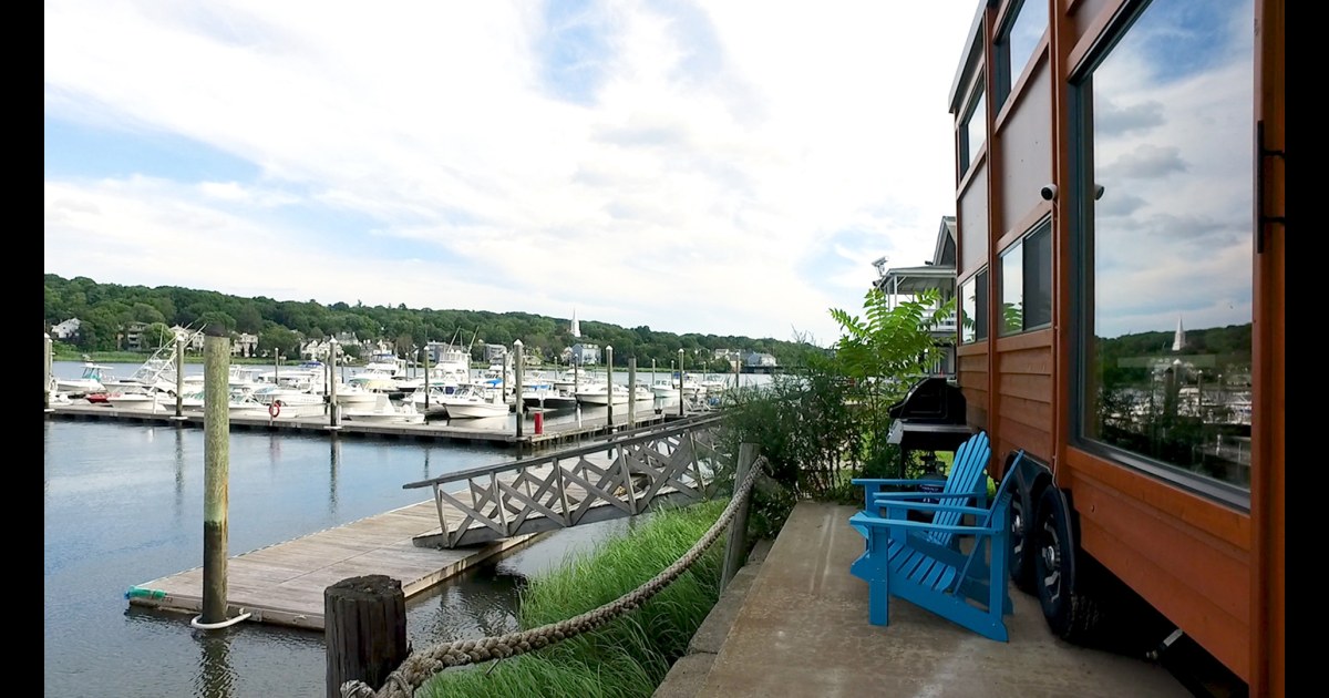 This tiny home at a riverside marina looks like paradise