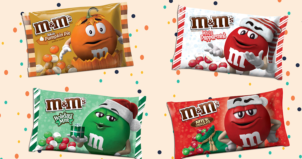 Holiday M&M's flavors: Pumpkin Pie, Pecan Pie and Holiday Mint