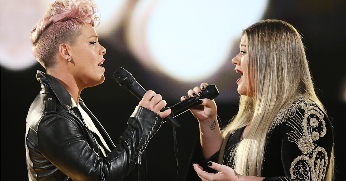 Pink and Kelly Clarkson perform moving tribute at AMAs in wake of tragedies