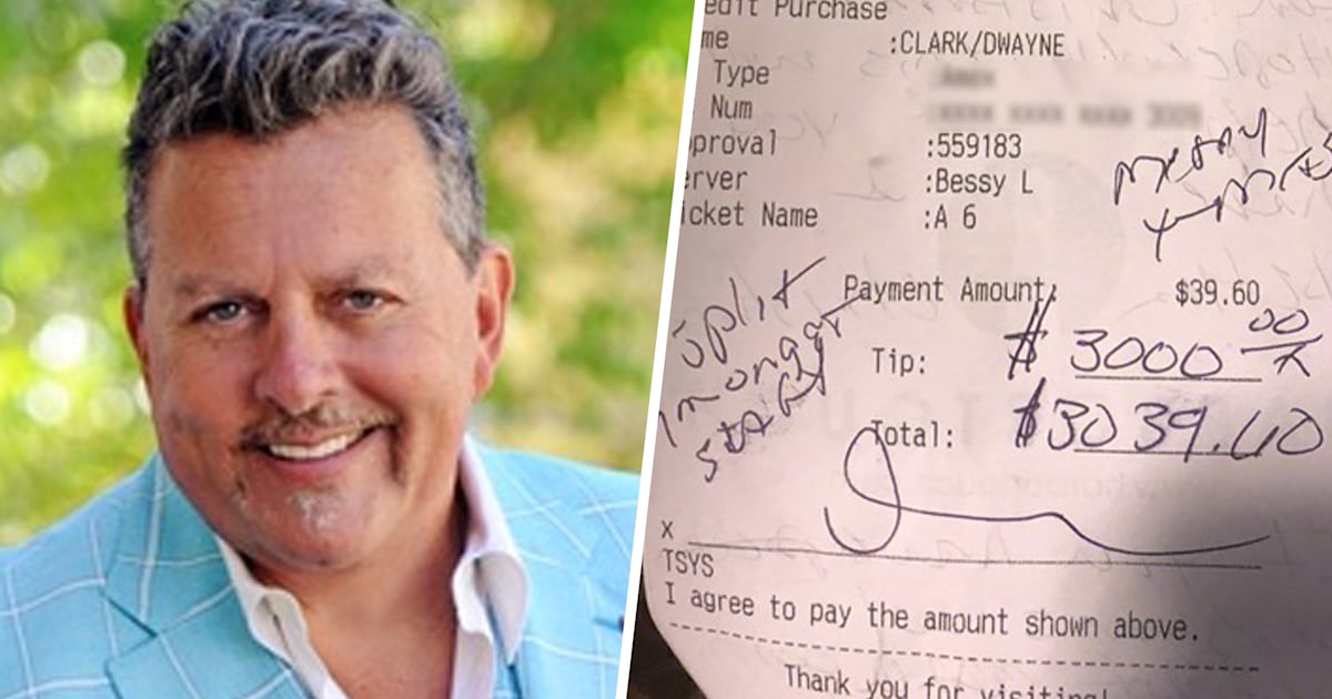 Customer Leaves 3 000 Tip On 40 Bill And An Inspiring Holiday Message Customer Leaves 3 000 Tip On 40 Bill And An Inspiring Holiday Message