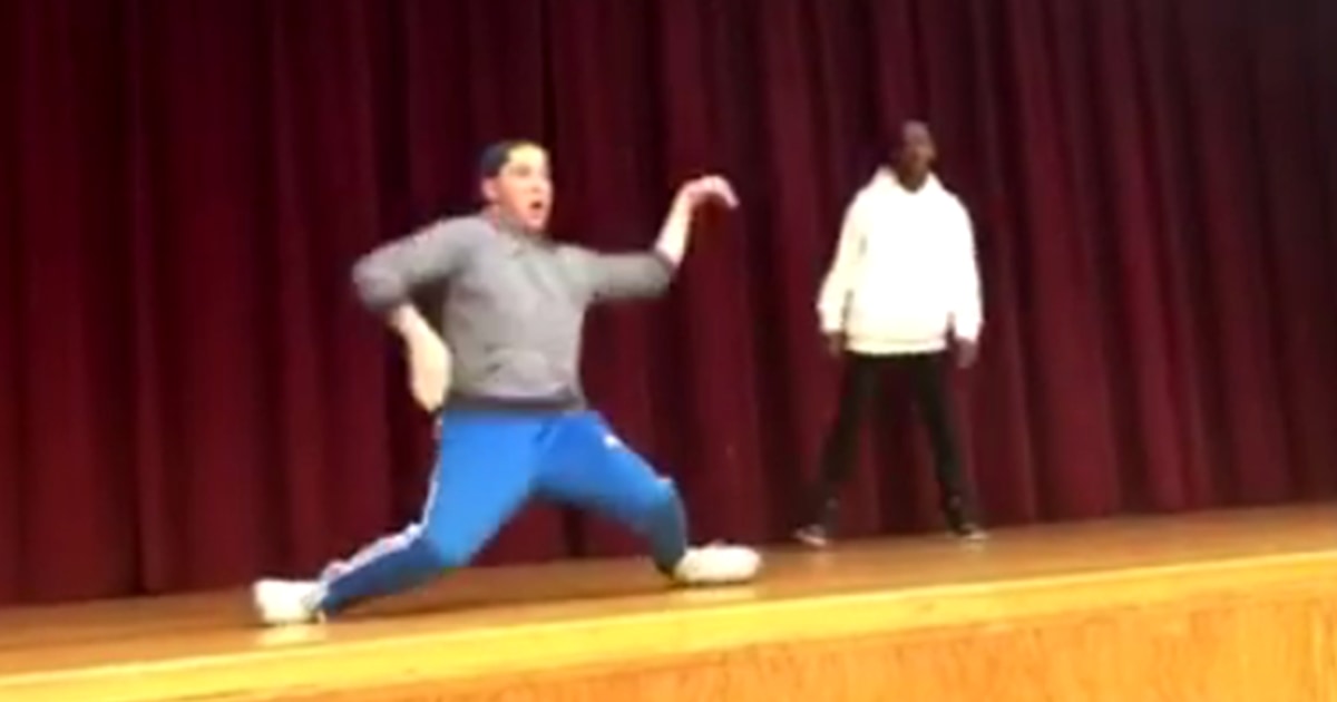 Teen and his teacher battle it out in incredible dance-off