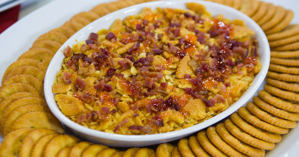 Big Festive Holiday Dip with Cheese and Bacon Recipe