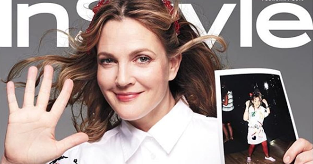 Drew Barrymore re-creates her childhood looks for InStyle magazine