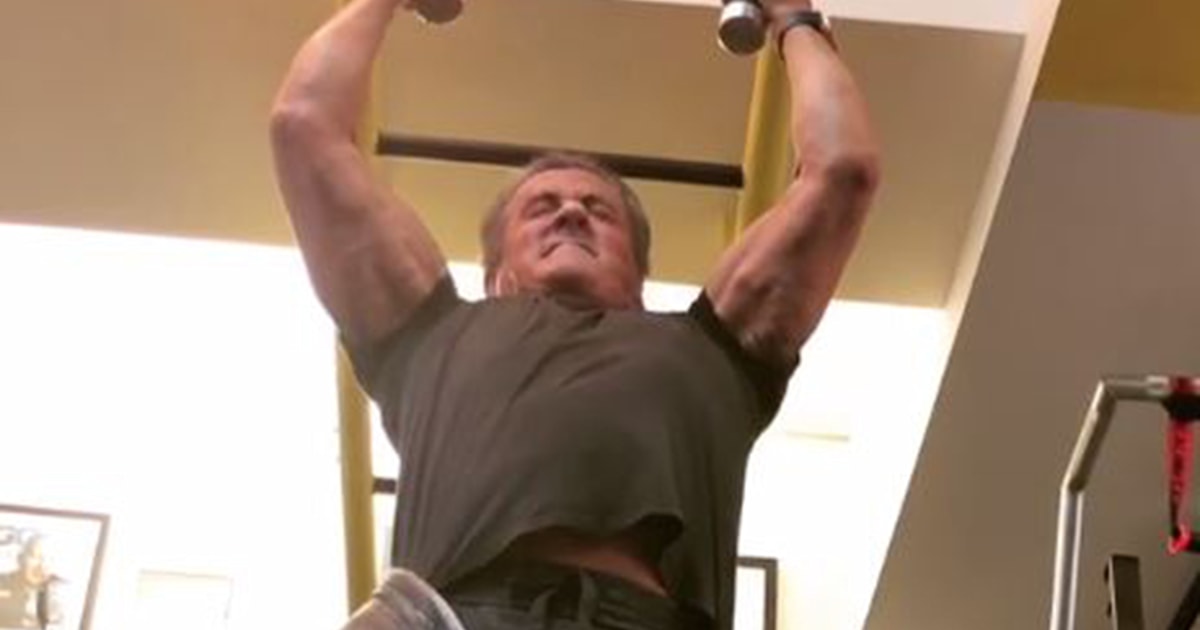 Sylvester Stallone channels 'Rocky' in intense gym workout