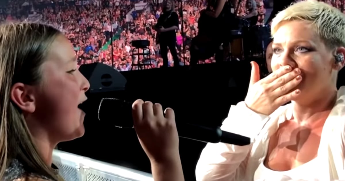 Pink has 'Perfect' reaction to 12-year-old fan's rendition of her song