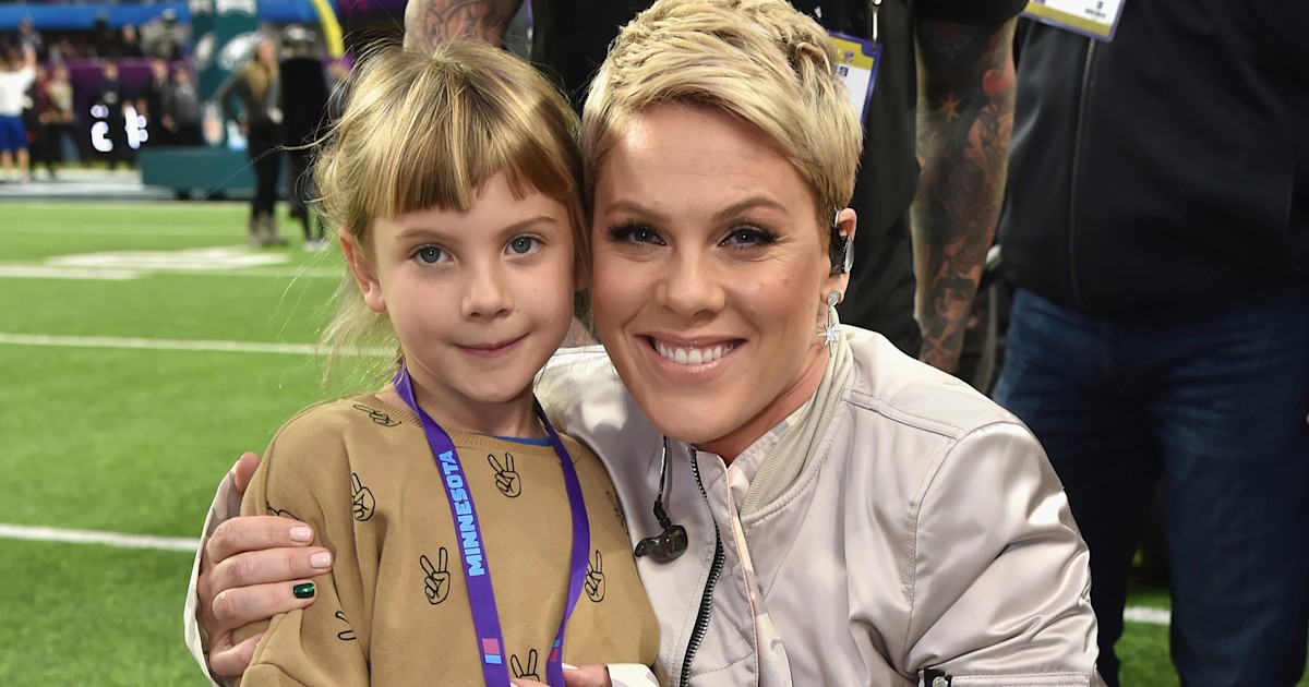 Pink's daughter Willow rocks purple hairdo for 7th birthday