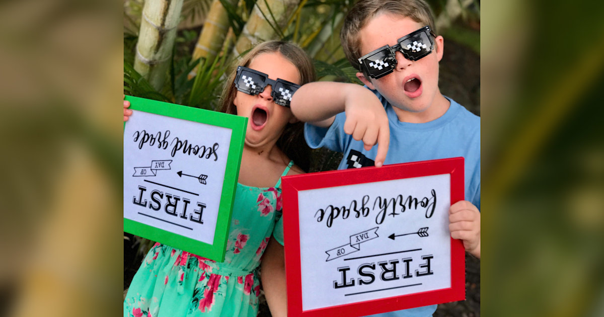 First-day-of-school signs: DIY back-to-school photos made easy with ...