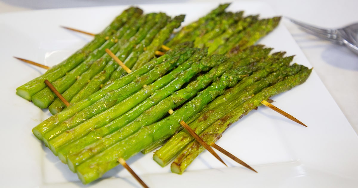 Adam Richman's Roasted Asparagus Rafts Recipe