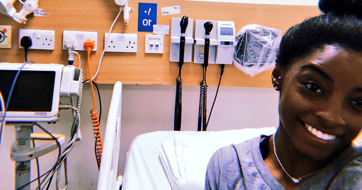 Simone Biles hospitalized with kidney stone before Gymnastics World ...