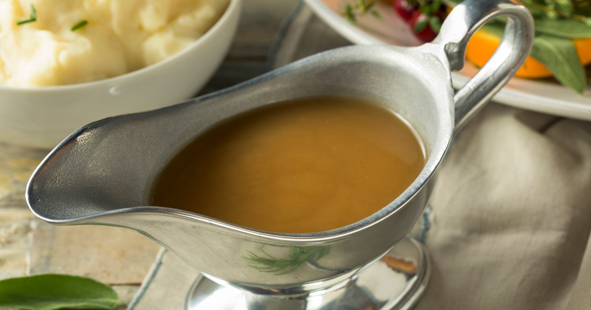 Make-Ahead Turkey Gravy with Onions and Sage Recipe