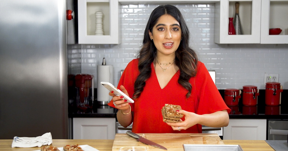 Samah Dada shares her recipe for raw, vegan pecan pie bars
