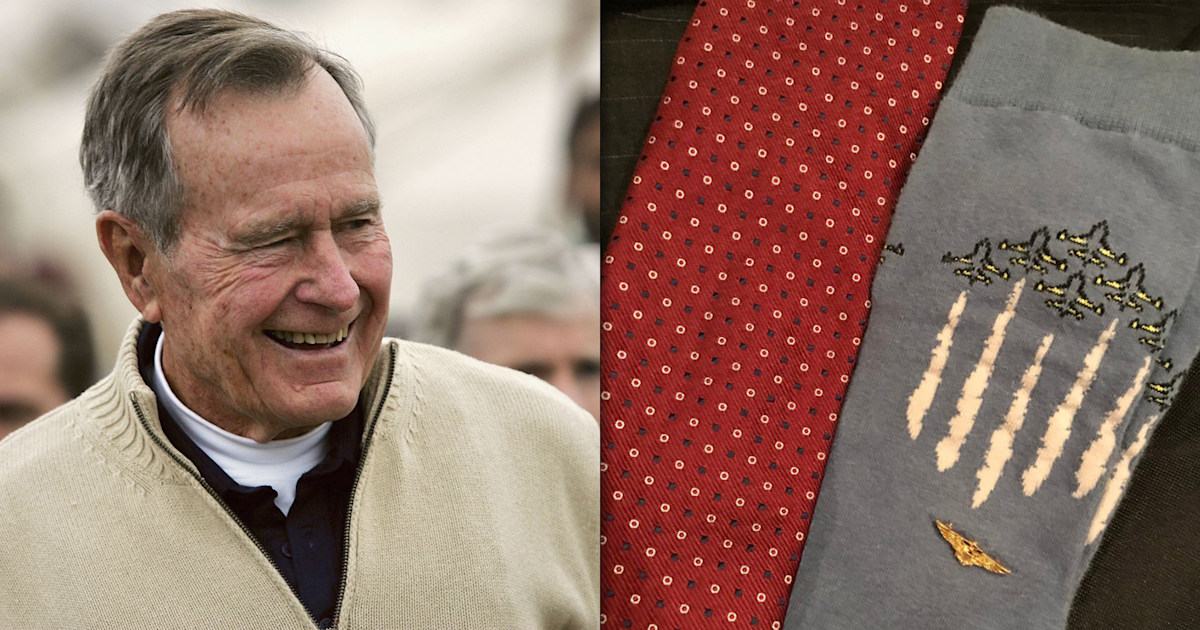 George H.W. Bush to be laid to rest wearing socks honoring his service ...