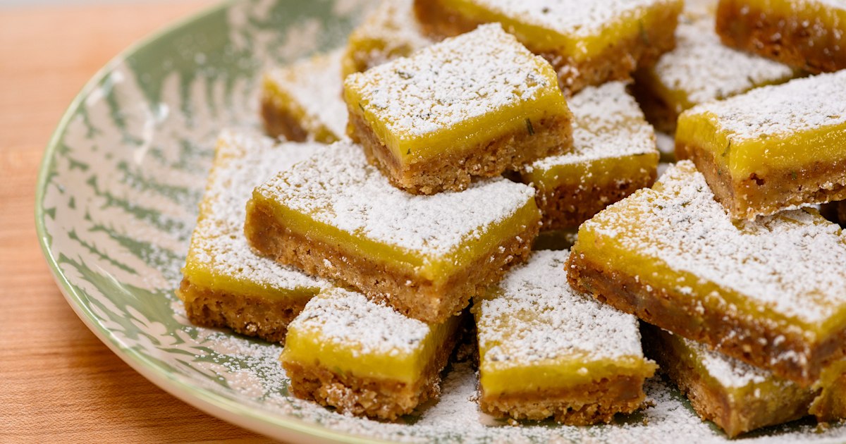 Rosemary-Lemon Pecan Bars Recipe