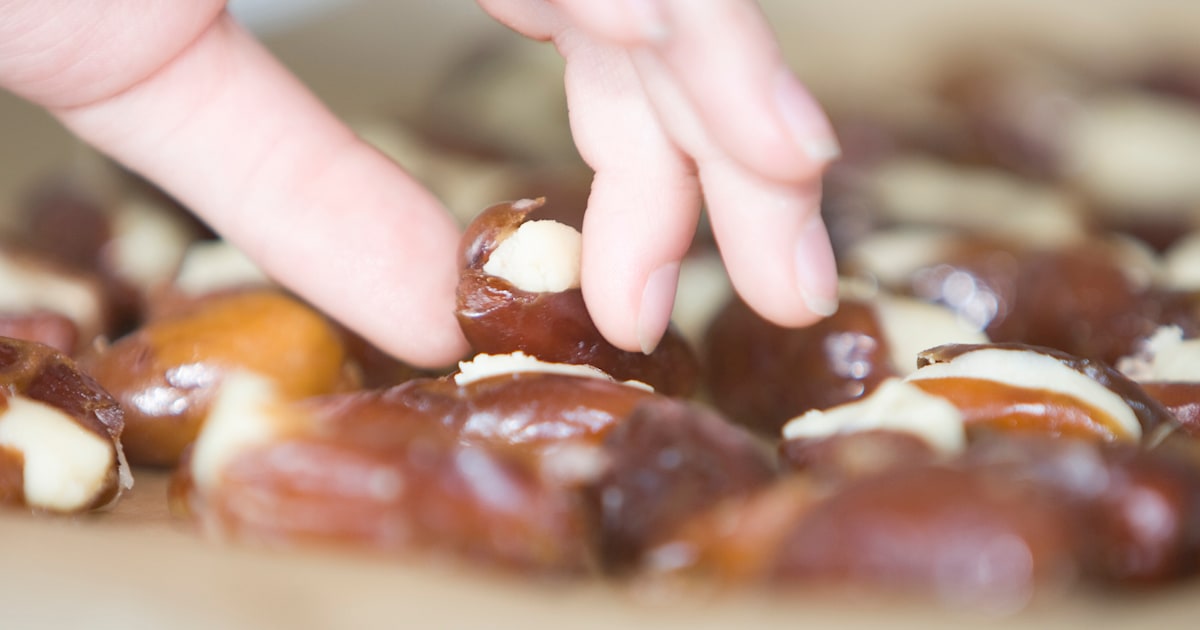 Sweet Dates Stuffed with Almond Paste Recipe