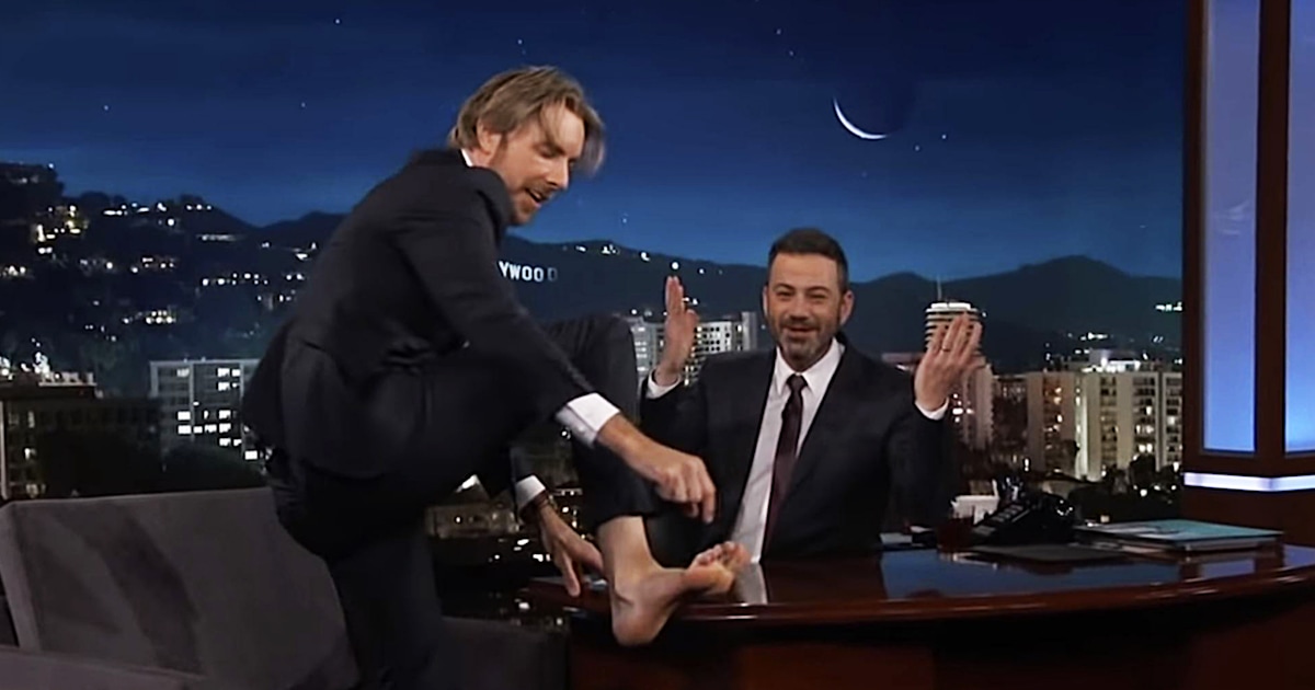 Dax Shepard explains to Jimmy Kimmel how his once 'beautiful' feet got ...