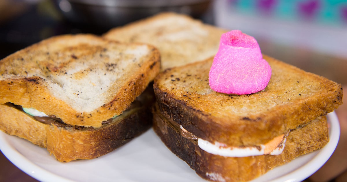 Grilled Nutella and Peeps Dessert Sandwiches Recipe