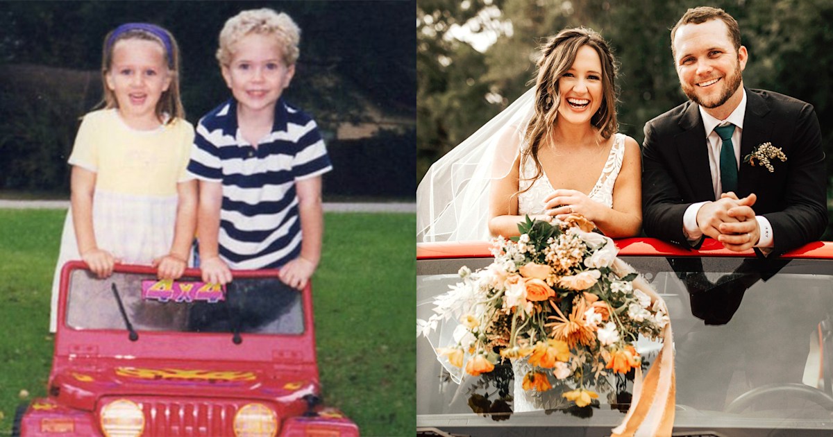Childhood sweethearts separated as kids reunite years later and get married