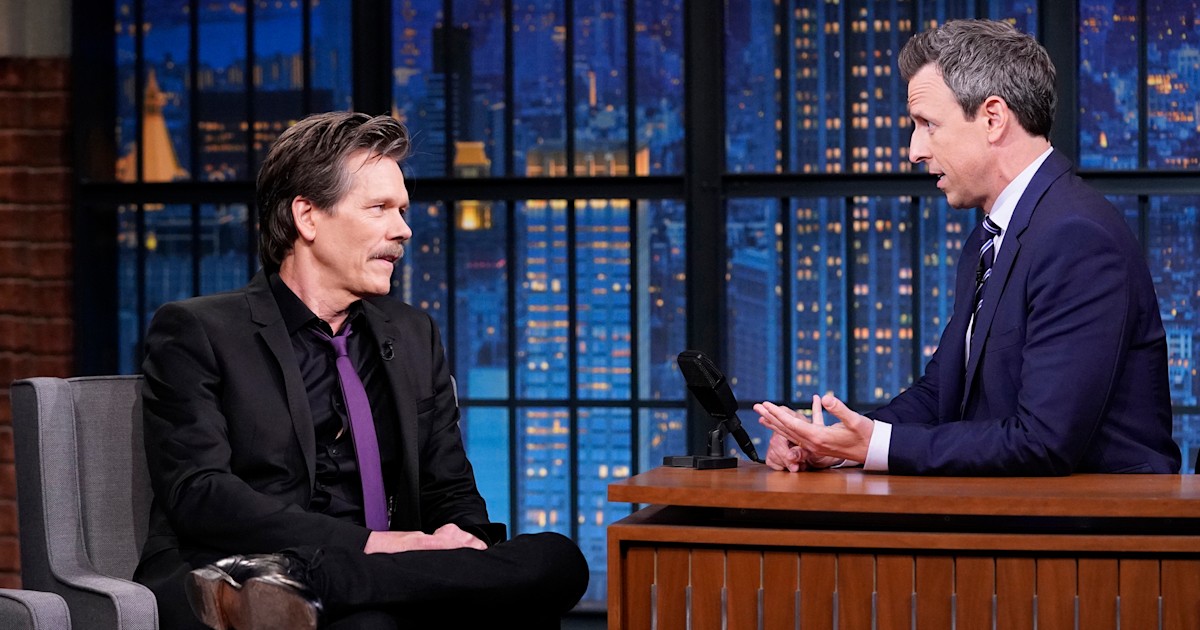 Seth Meyers reveals he and Kevin Bacon are related! See their funny ...