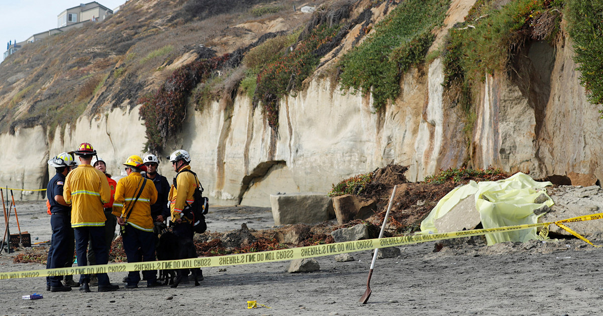 California cliff collapse leaves 3 people dead, more injured