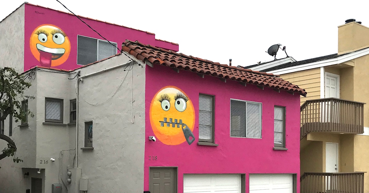 Hot pink 'emoji house' causes neighborhood uproar, debate