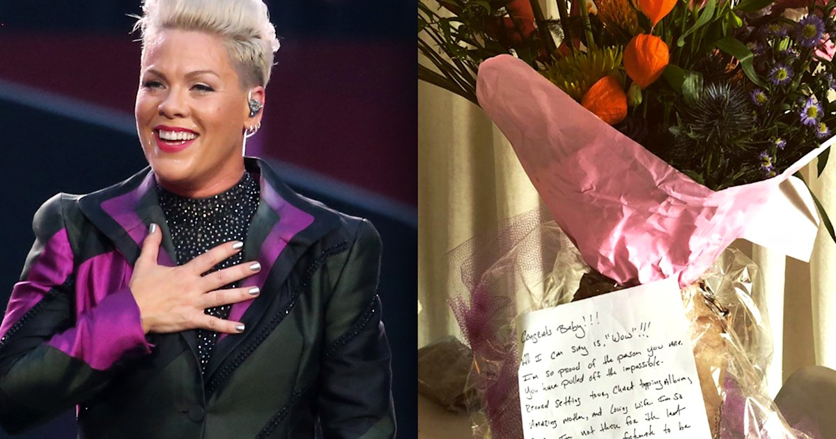 Pink shares husband's handwritten note — and her relatable reaction