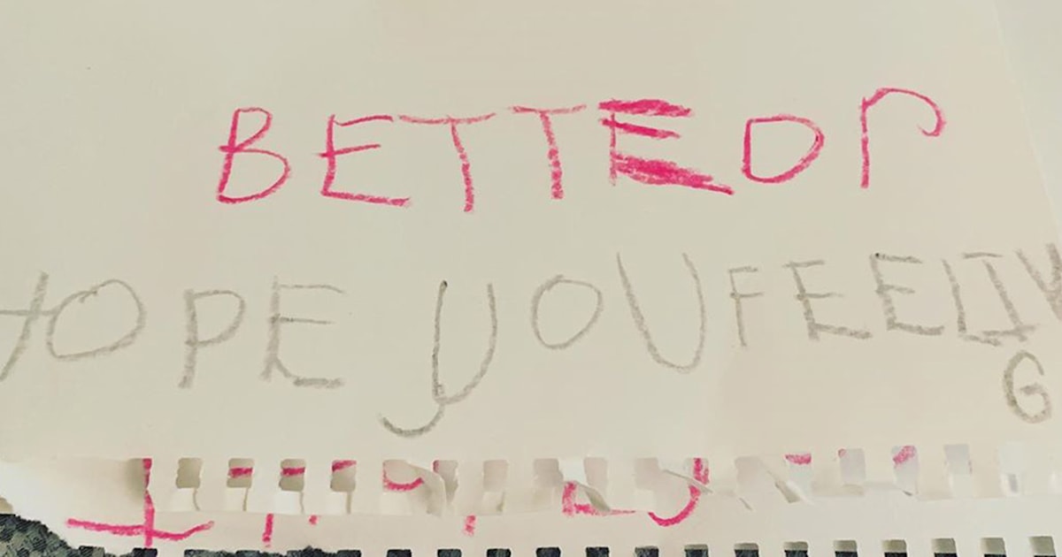 See the get-well card Savannah Guthrie's child made for her