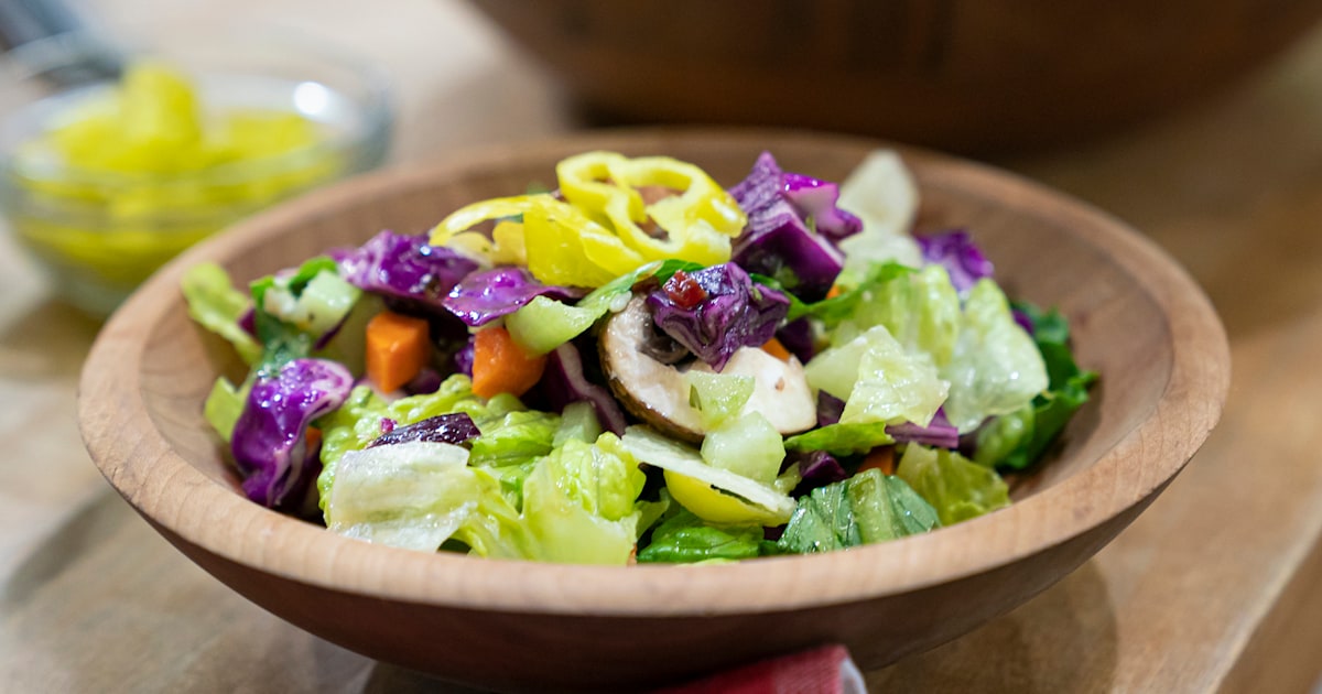 Garbage Salad with Sweet Italian Vinaigrette Recipe