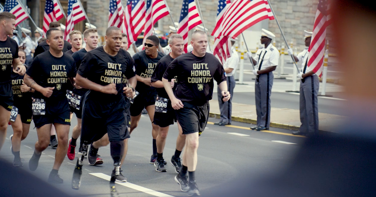 Wounded veteran learns to walk, then run, with help from fellow vets