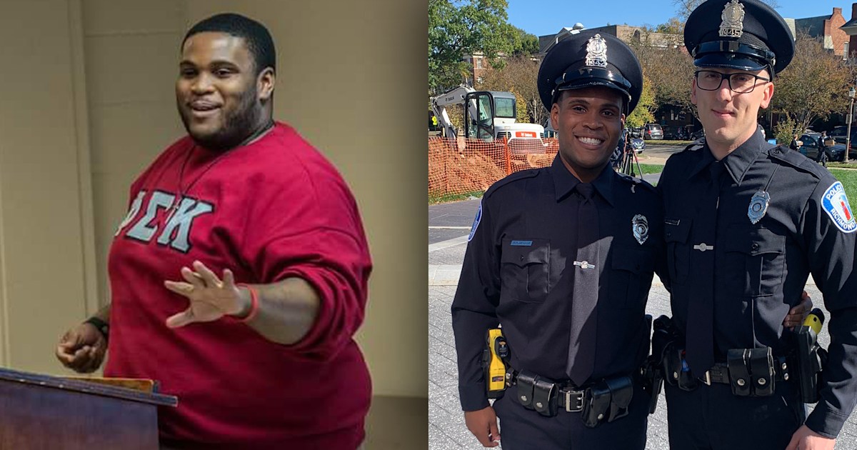 Man lost 184 pounds, reached goal to be a police officer
