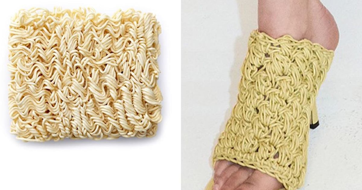 These high-fashion shoes are being compared to ramen noodles