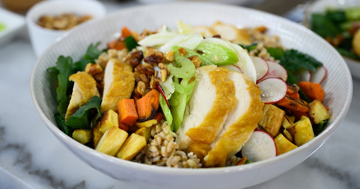 Curtis Stone's Roast Chicken and Veggie Farro Salad Recipe