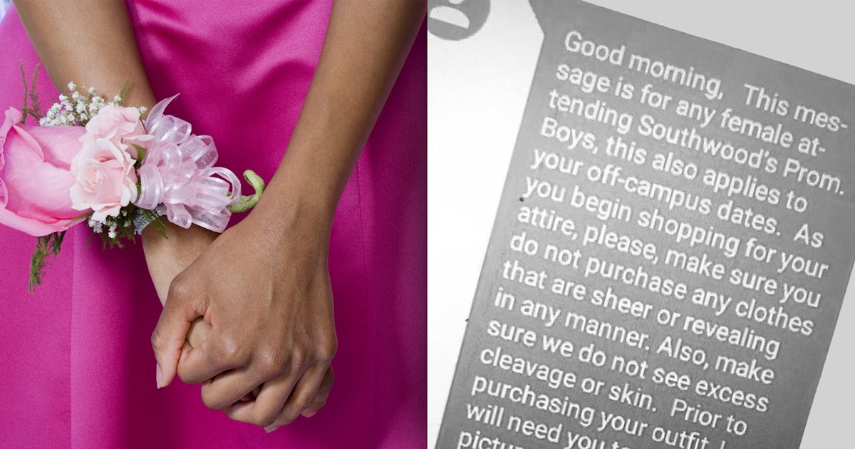 Principal asked to see pics of prom dresses to avoid 'excess cleavage ...