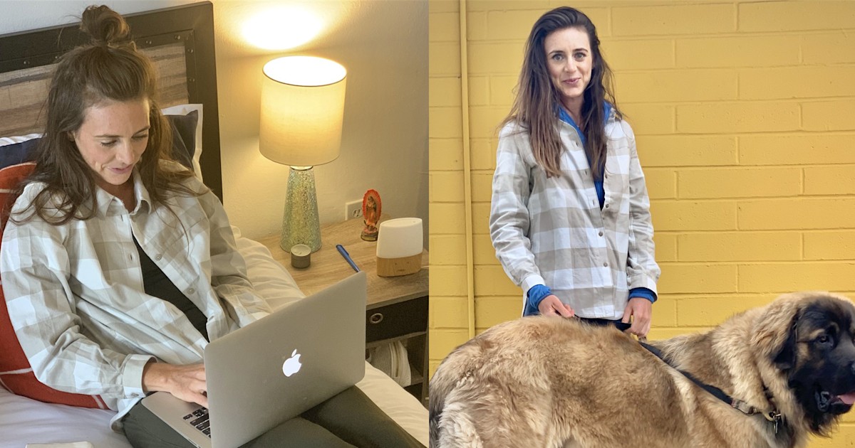 This button-up shirt is nice enough for my Zoom meetings