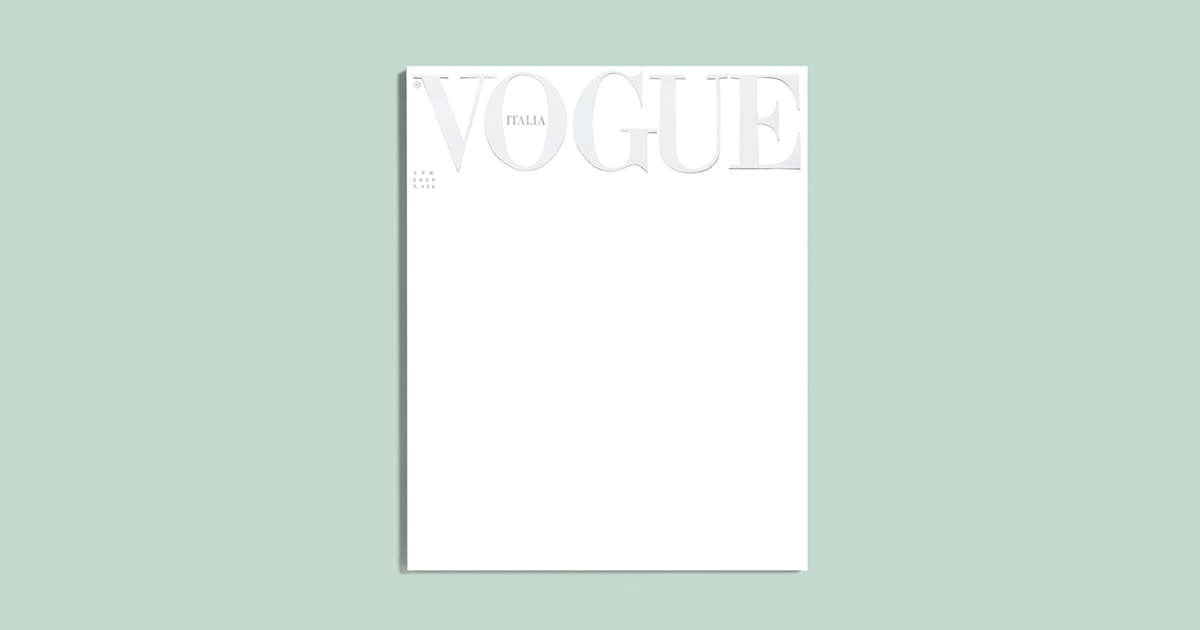 Why this Vogue Italia cover was left blank intentionally