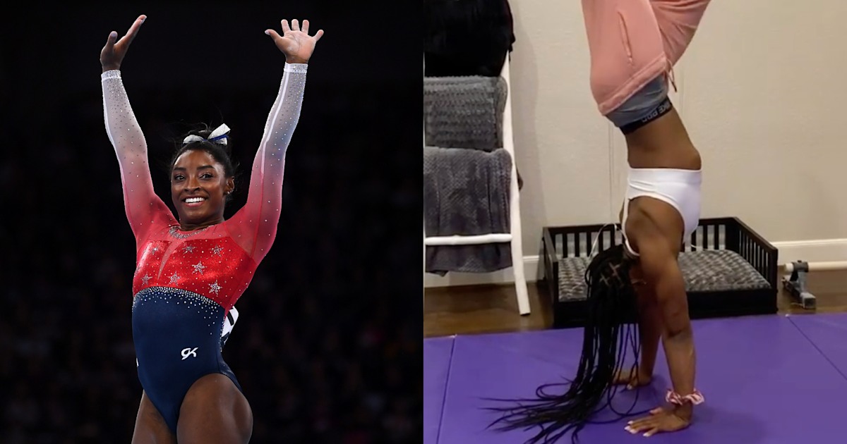 Handstand challenge: Simone Biles stuns with epic version