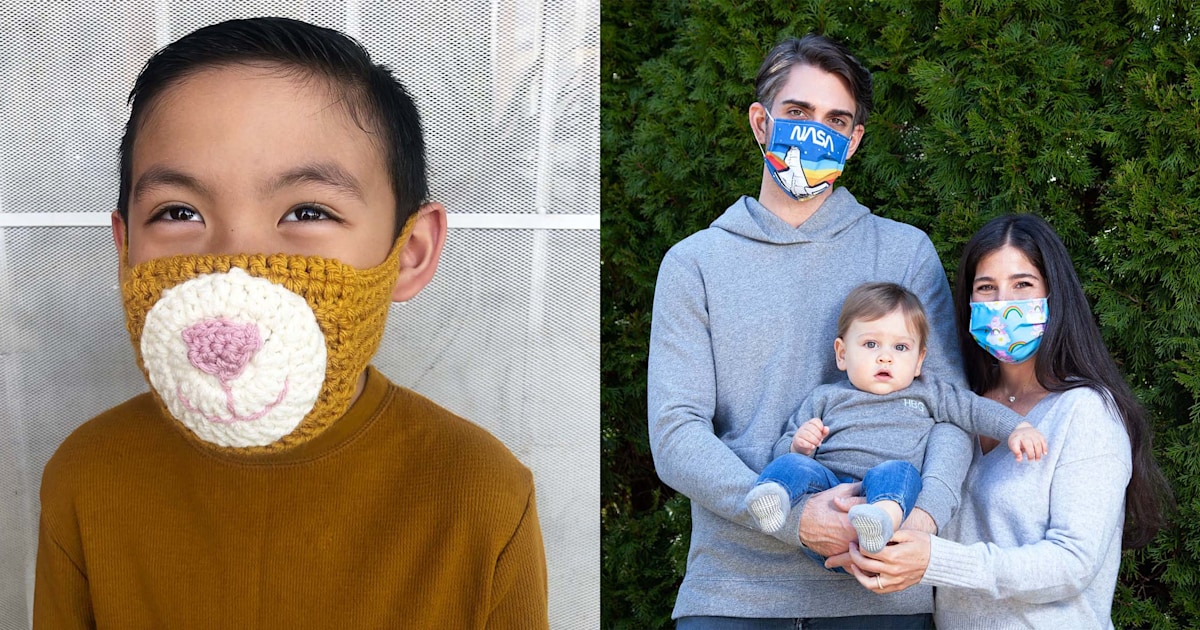 People are wearing colorful face masks to express themselves