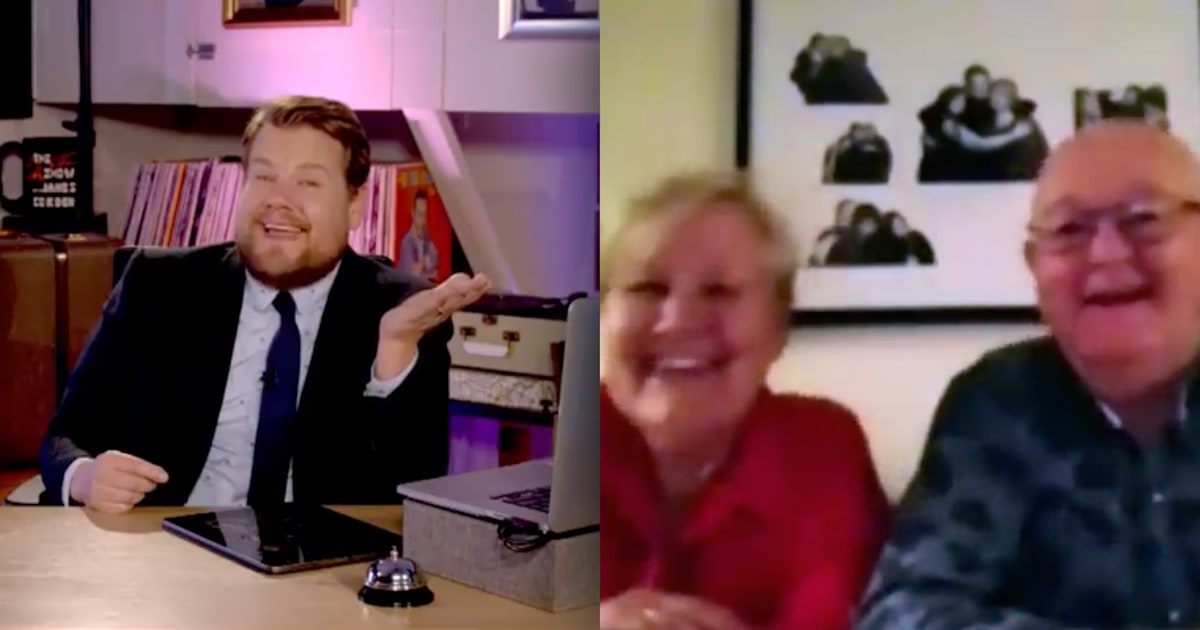 James Corden catches up with his quarantined parents and it's adorable
