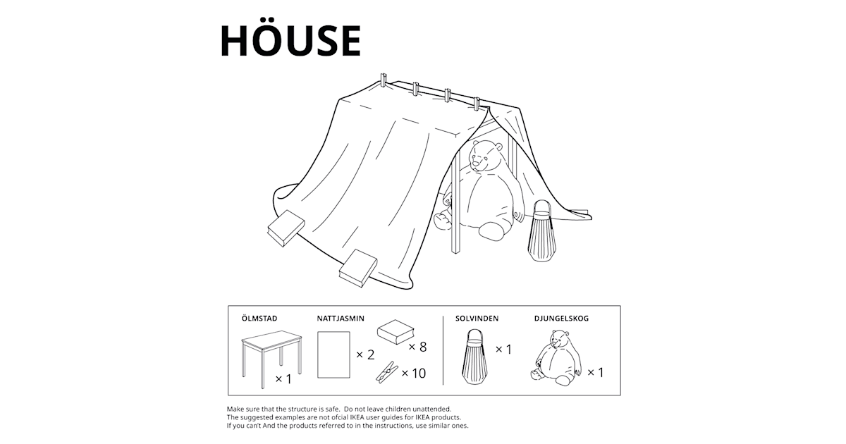 Ikea shares guides for building forts with kids at home