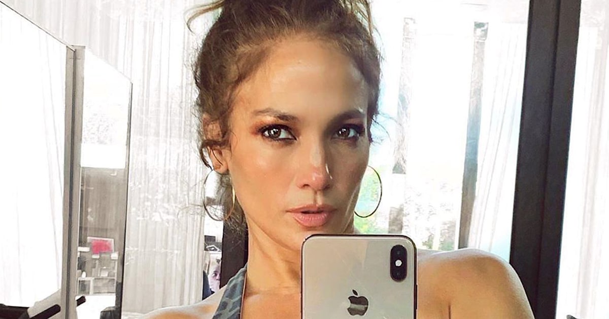 J.Lo's latest selfie has people thinking they see a man in the background