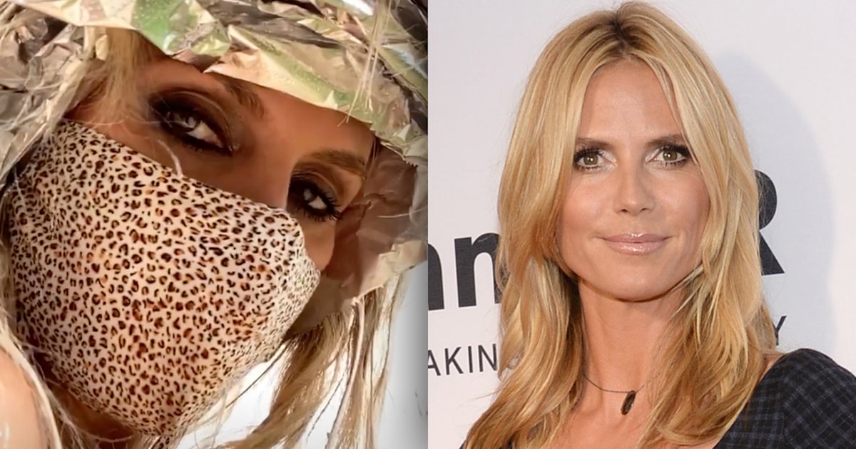 Heidi Klum wears a face mask and not much else during socially ...