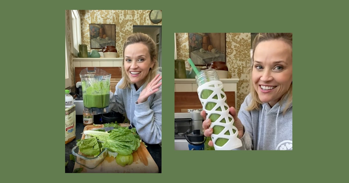Reese Witherspoon drinks same green smoothie every day