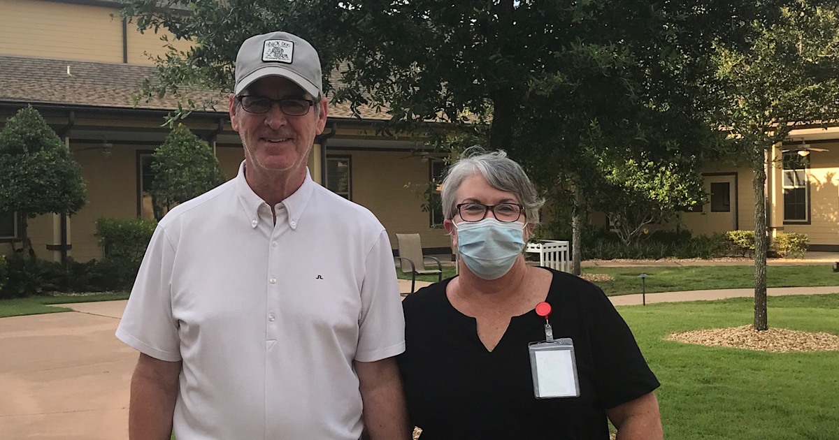 Mary Daniel works as dishwasher to see husband in care center