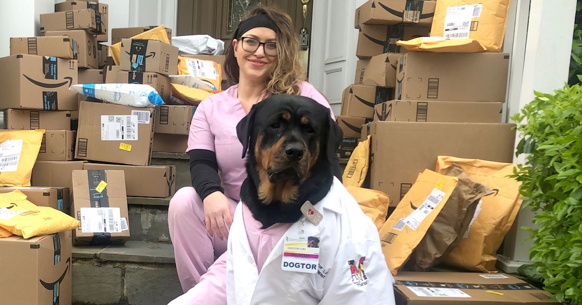 'Dogtor' offers therapy, care packages to frontline workers