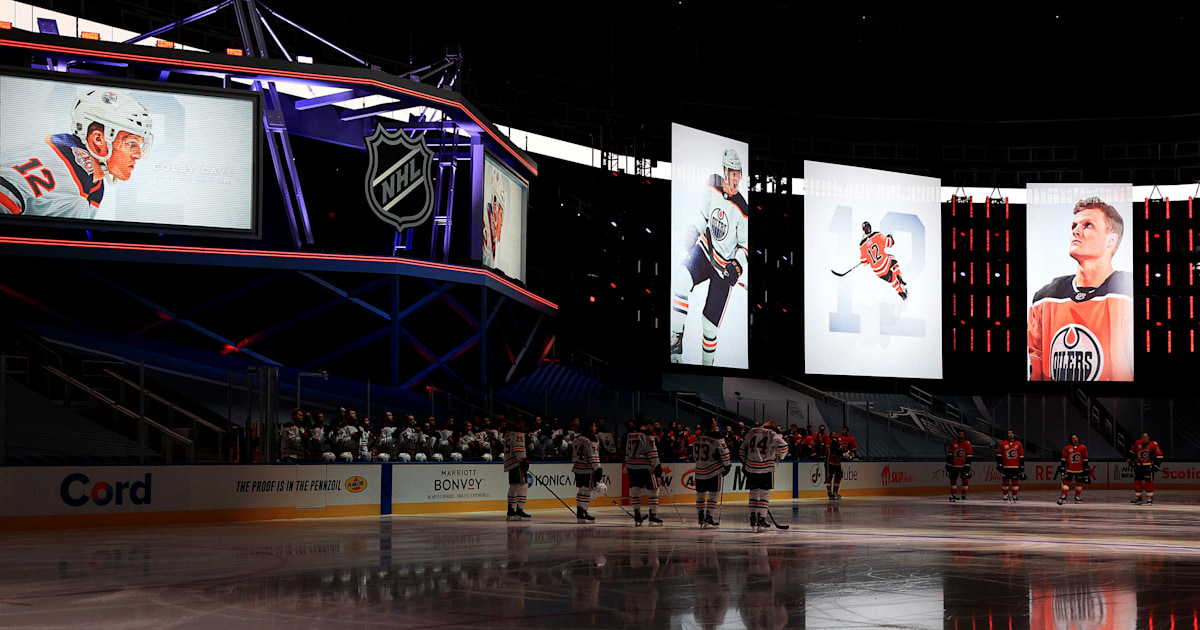 Colby Cave's widow, Emily, shares NHL team's video tribute
