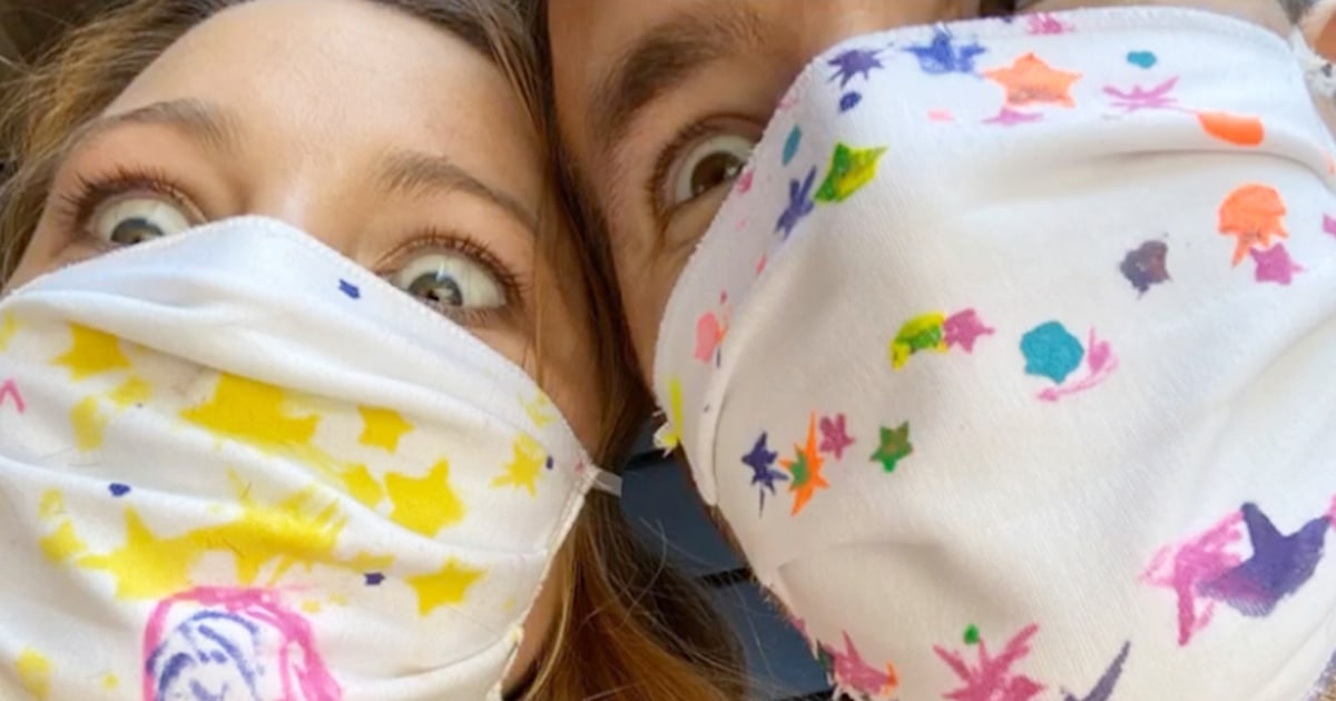 Blake Lively and Ryan Reynolds wear masks decorated by daughters in fun ...