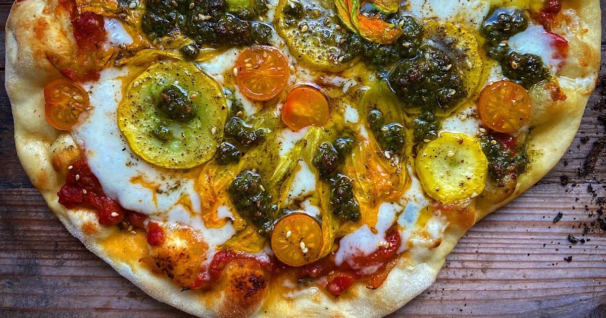 Grilled Garden Vegetable Pizza Recipe