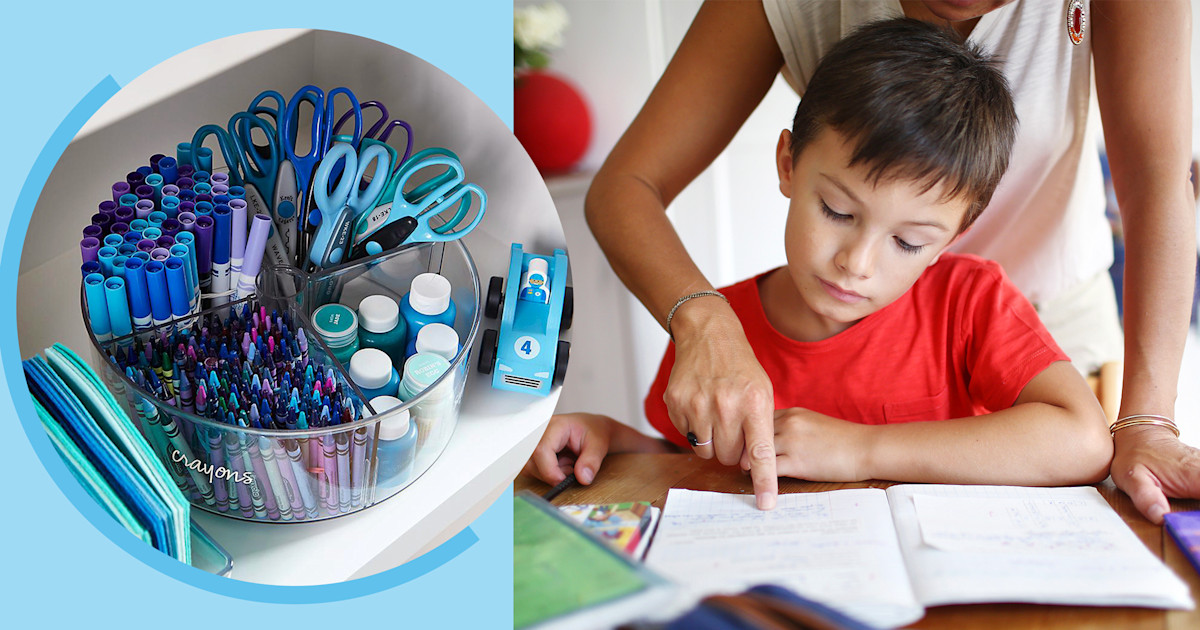 The Home Edit founders share tips on making a classroom at home
